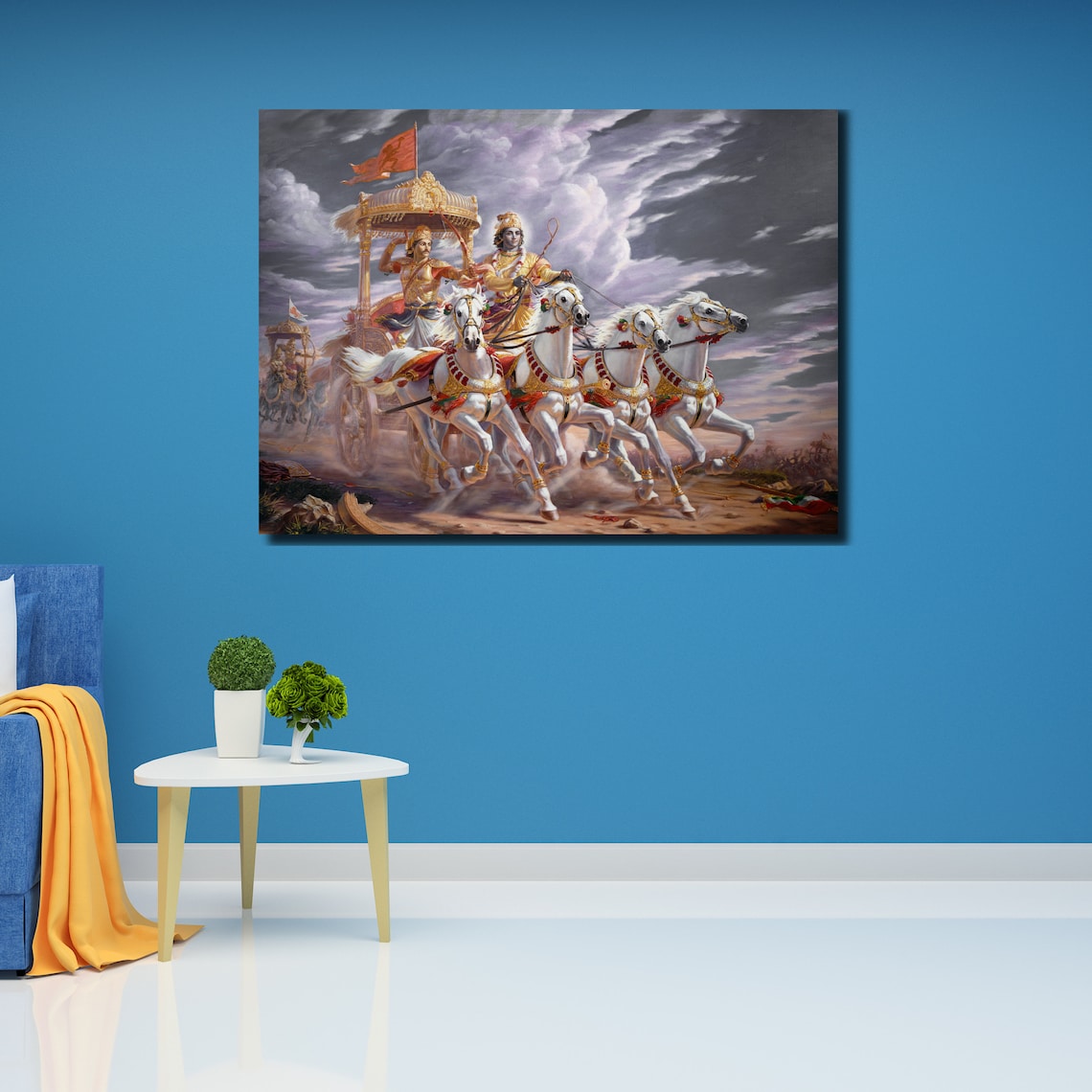 Mahabharat Art - Bhagwad Geeta Wallpaper, Fine Print, Wall Art ...