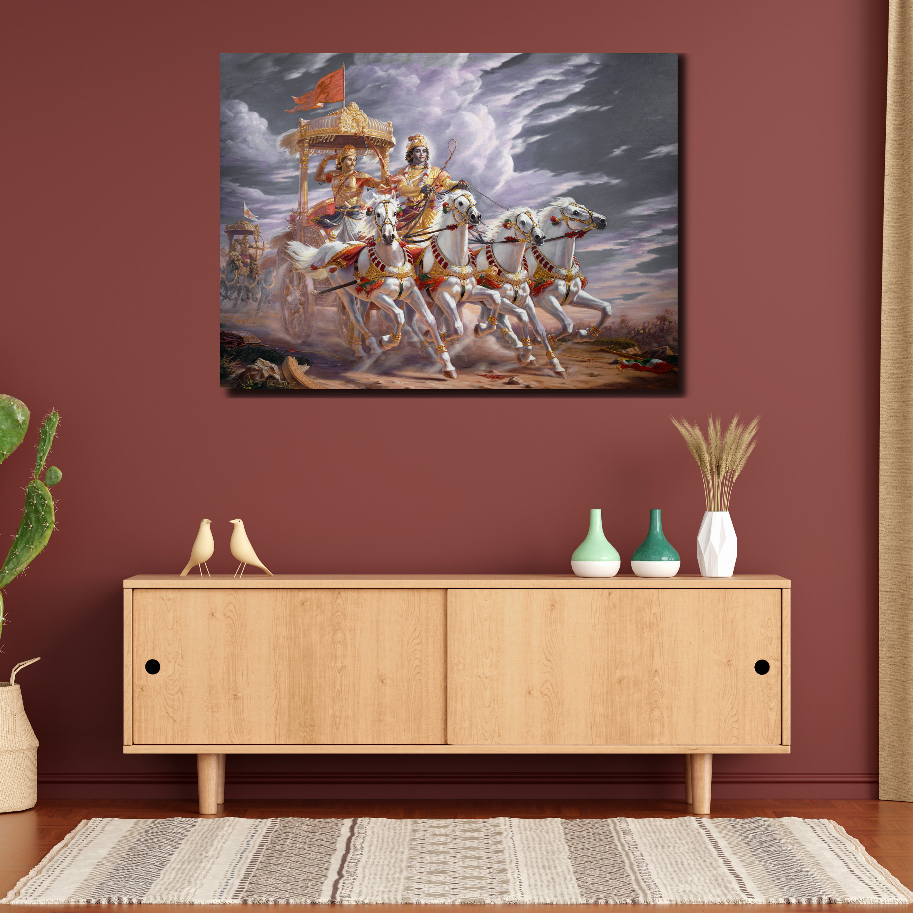 Mahabharat Art - Bhagwad Geeta Wallpaper, Fine Print, Wall Art ...