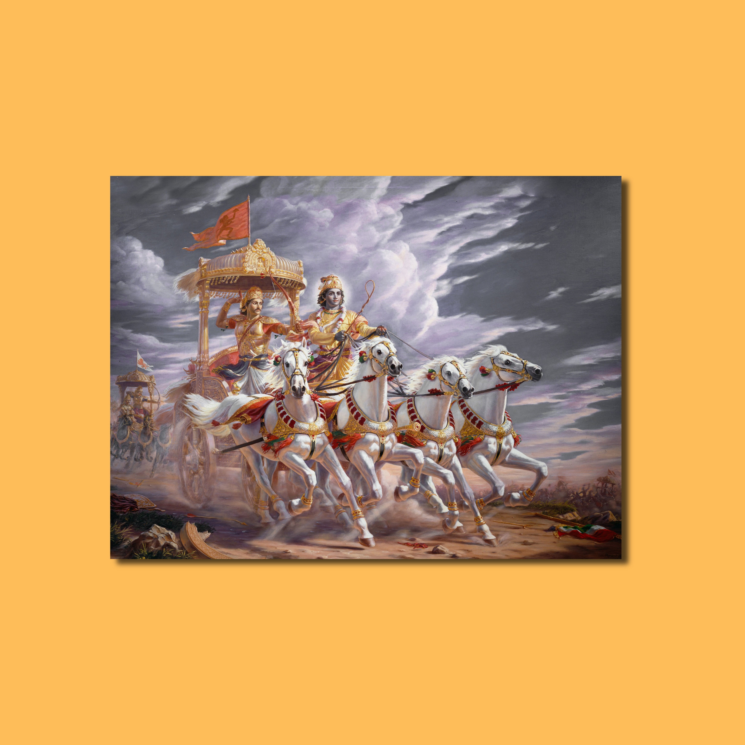 Mahabharat Art - Bhagwad Geeta Wallpaper, Fine Print, Wall Art ...