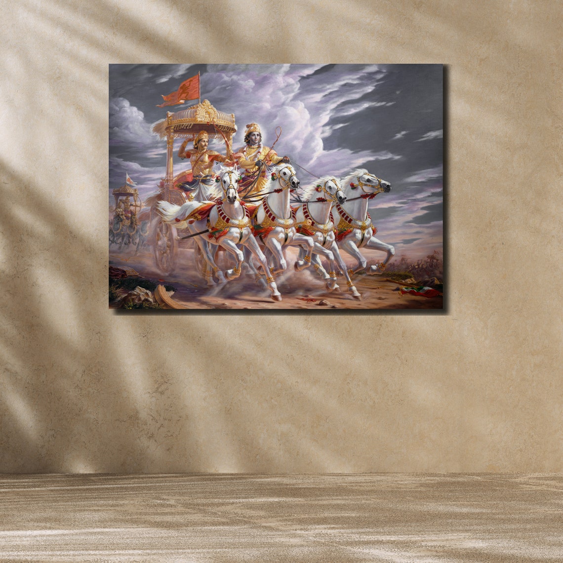 Mahabharat Art - Bhagwad Geeta Wallpaper, Fine Print, Wall Art ...