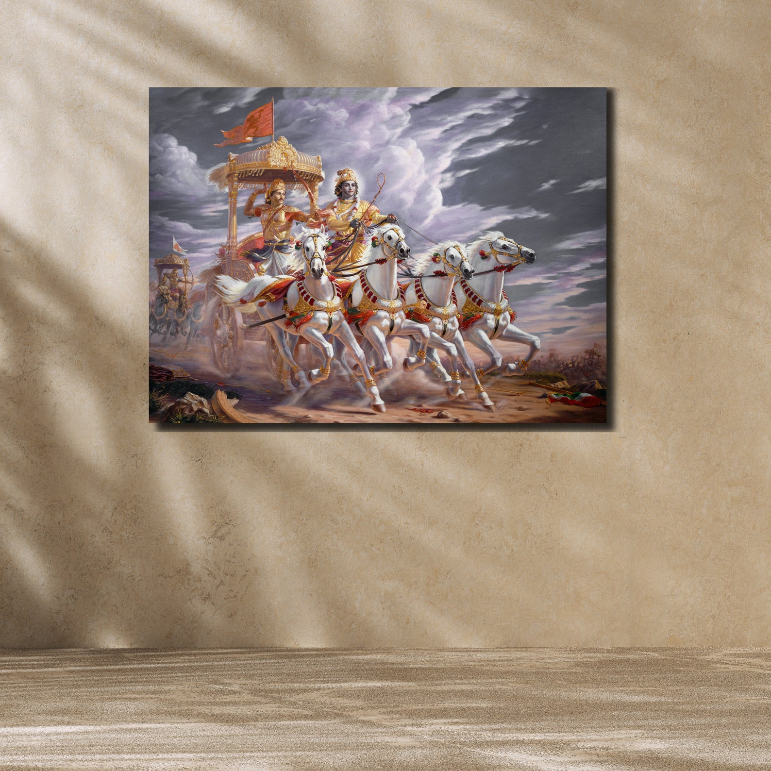 Mahabharat Art - Bhagwad Geeta Wallpaper, Fine Print, Wall Art ...