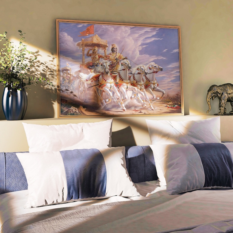 Mahabharat Art - Bhagwad Geeta Wallpaper, Fine Print, Wall Art ...