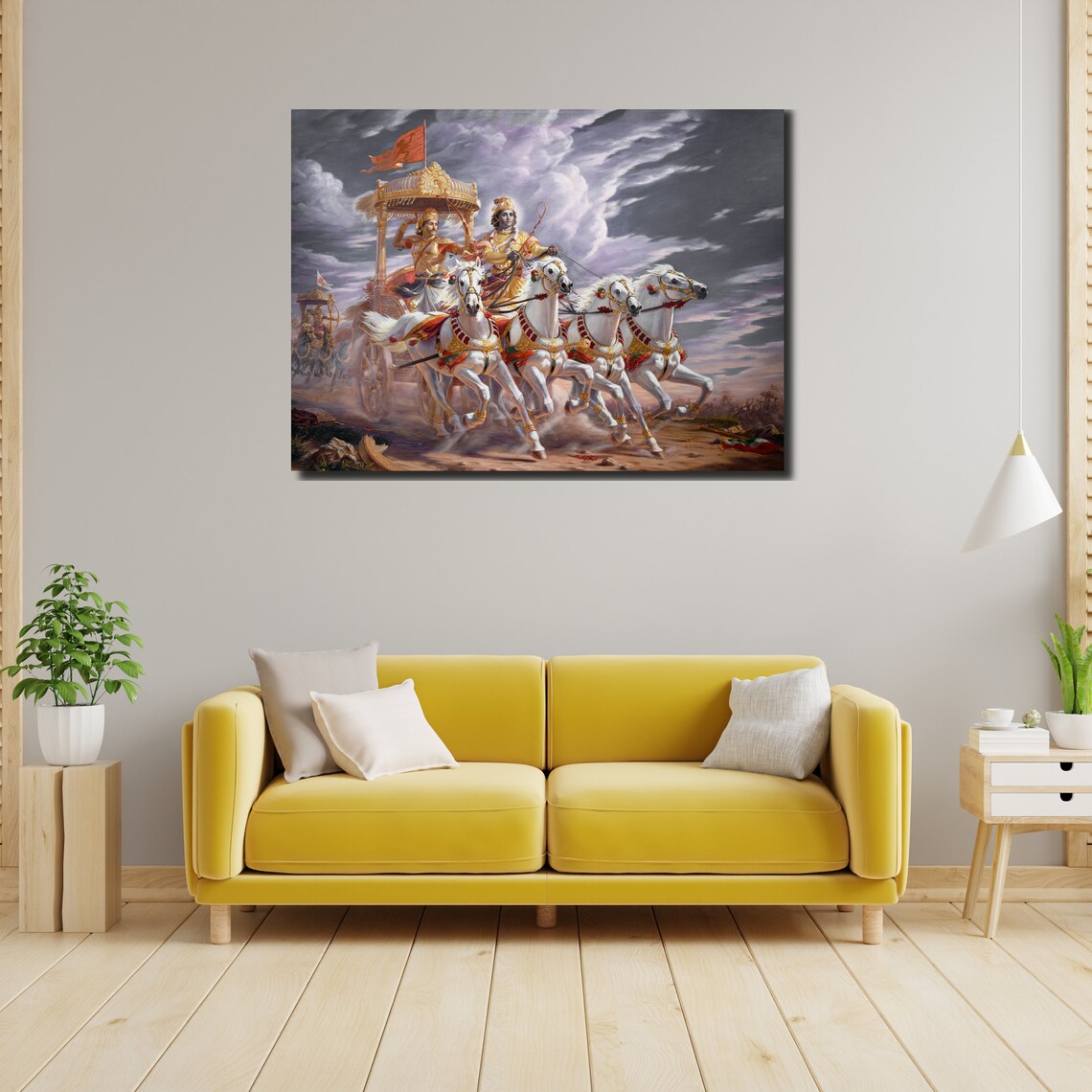 Mahabharat Art - Bhagwad Geeta Wallpaper, Fine Print, Wall Art ...