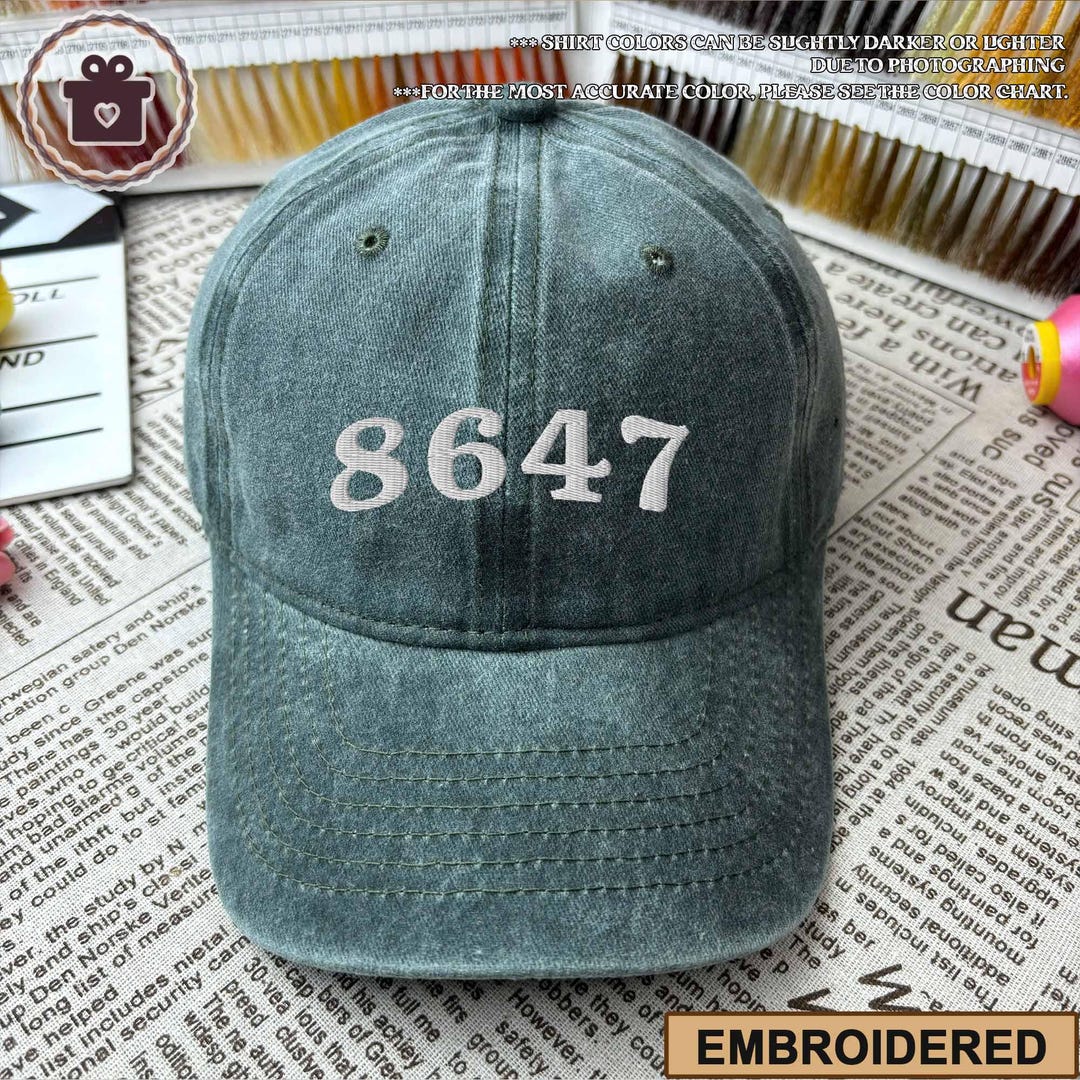 Embroidered 8647 Subtle Anti Trump Hat, F*ck Trump Hat, 8647 Hat, Trump ...