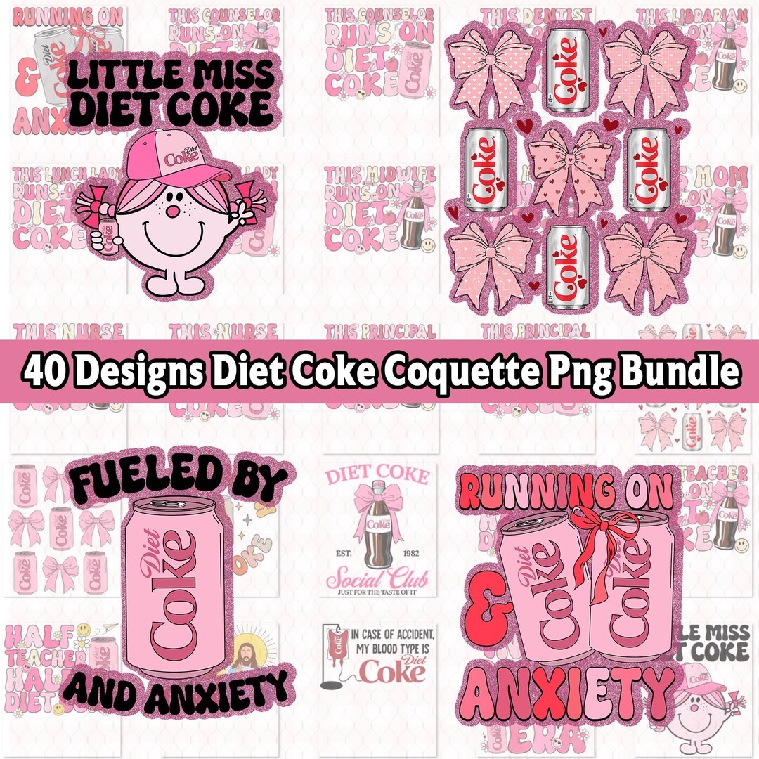 40+ Diet Coke Pink Bow Coquette Png, Diet Coke Png Design Cute Pink ...