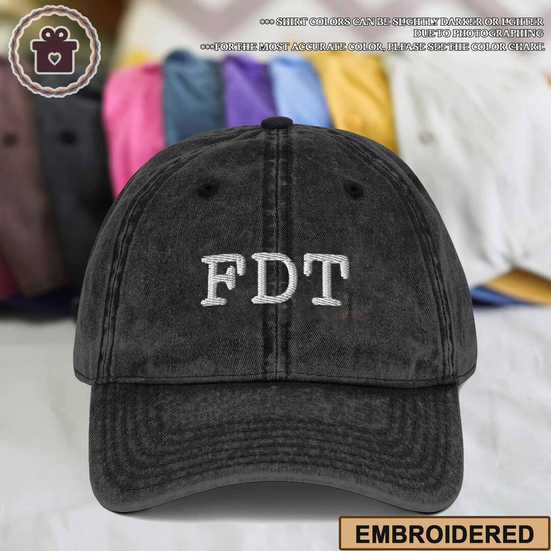 FDT Embroidered Hat Women Gift, Foxtrot Delta Tango Hat, Subtle Anti ...