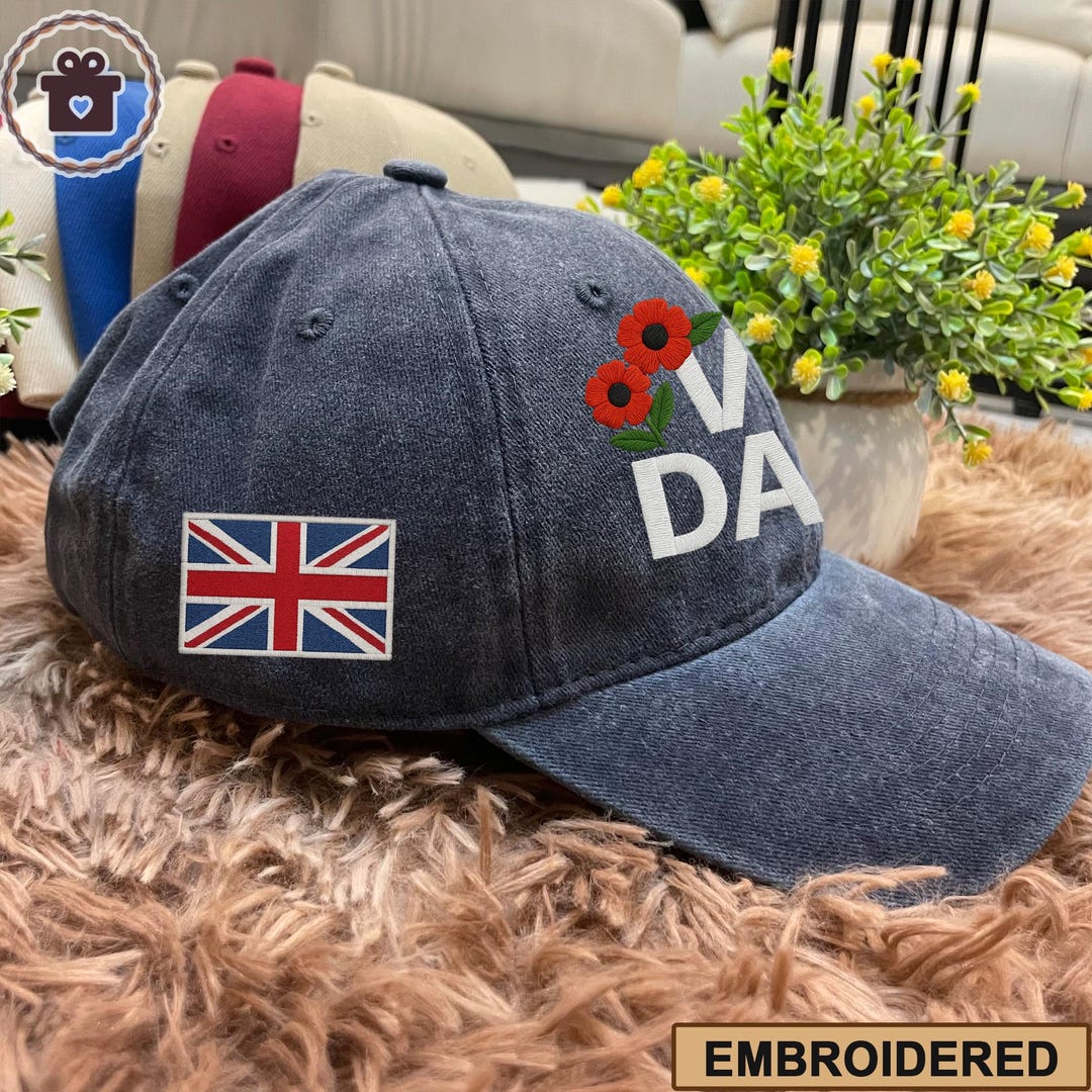 VE Day 80 Embroidered Hat, VE Day Commemorative Embroidered Cap, 80th ...
