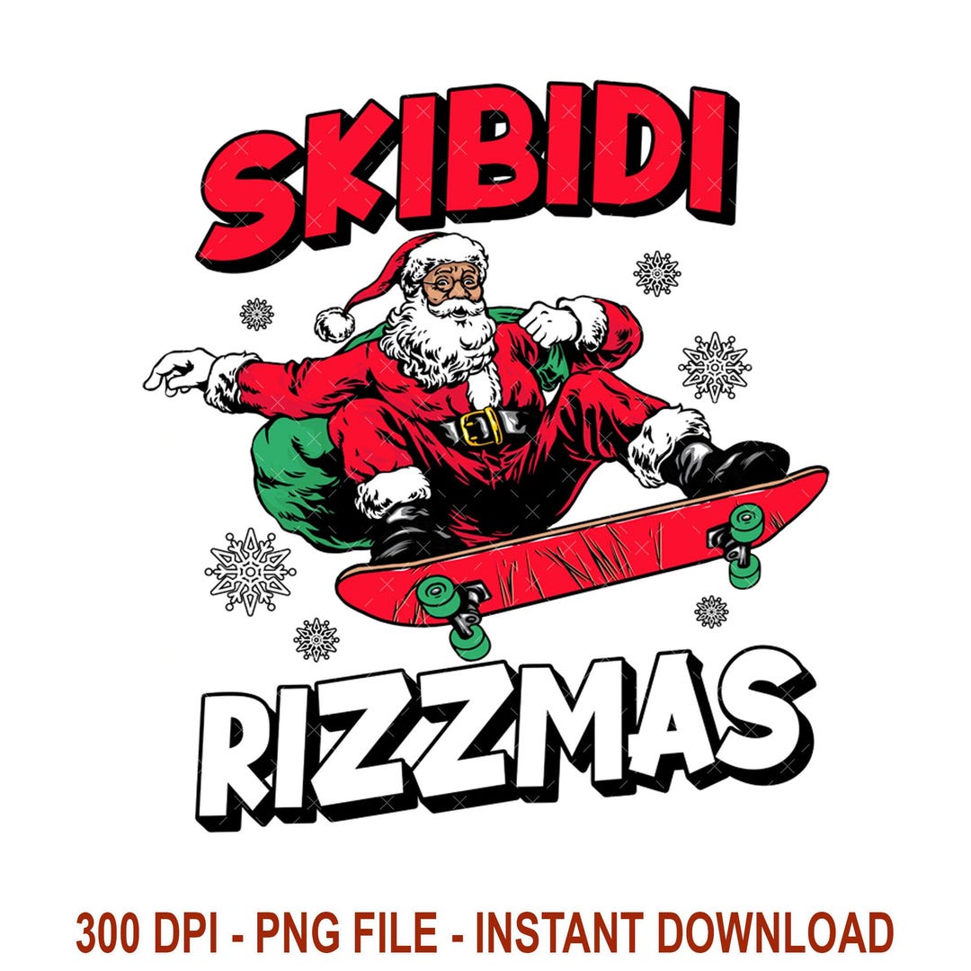 Skibidi Rizzmas Png, Merry Rizzmas Png, Santa Claus Rizz Png, Rude ...
