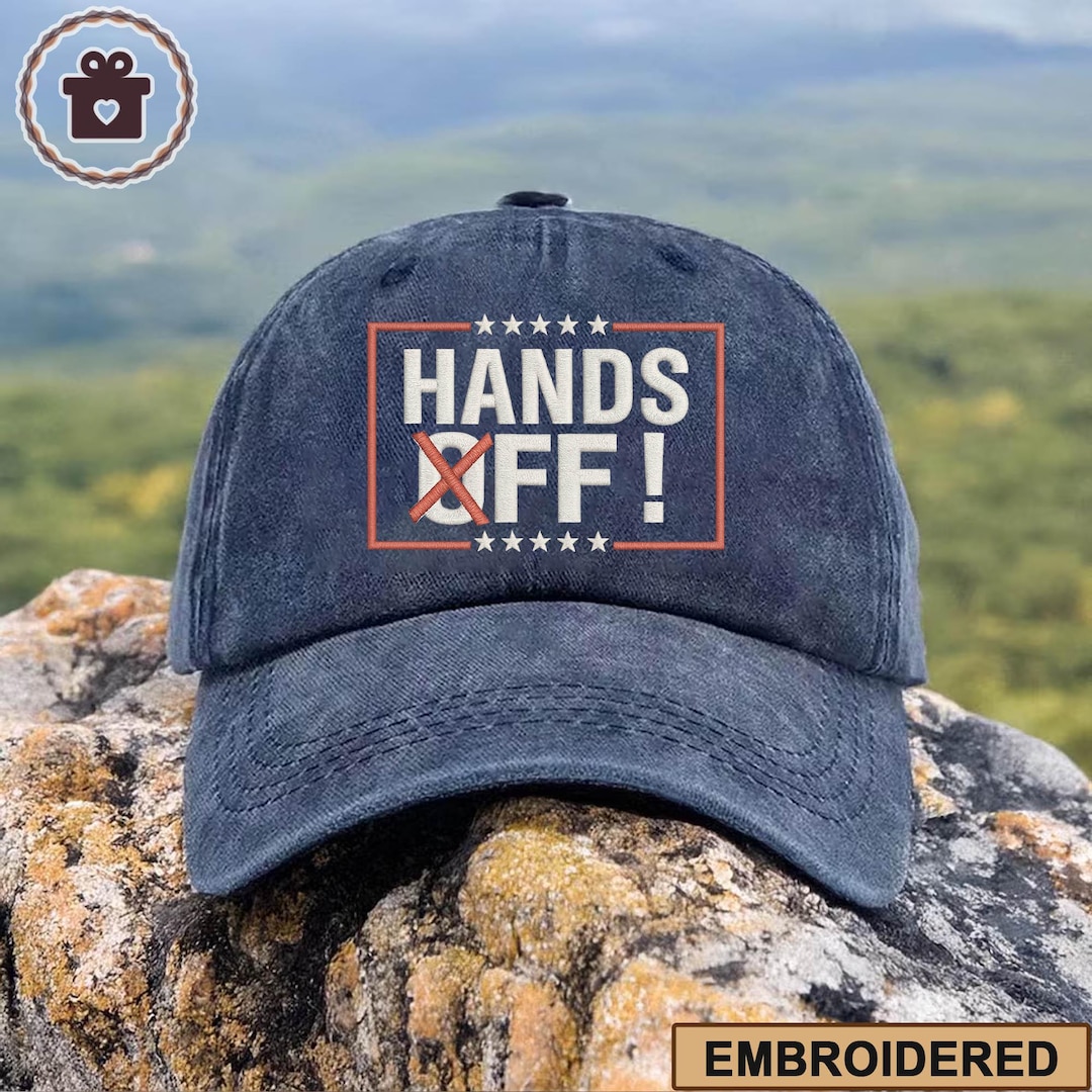 Embroidered Hands off Protest Hat, Political Statement Trucker Hat ...