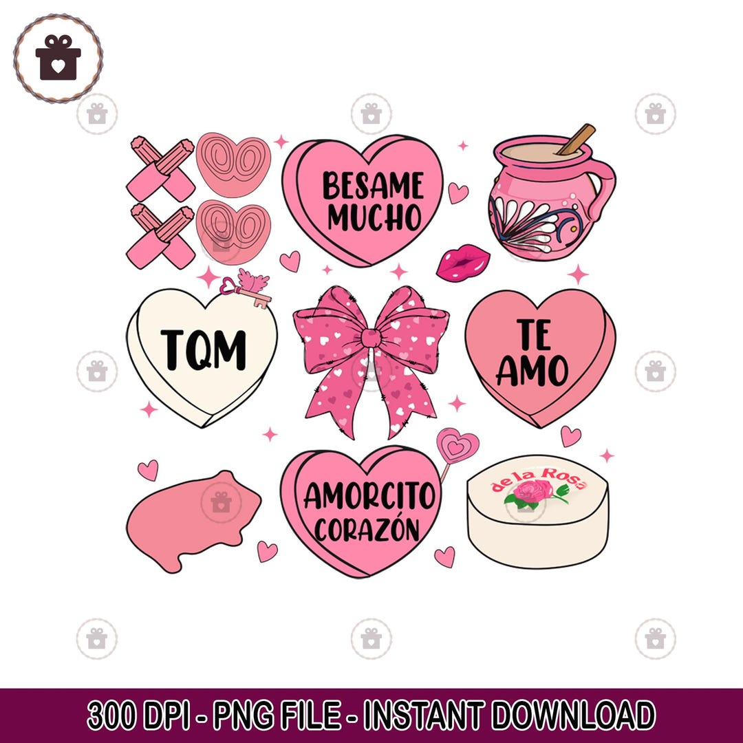 Mexican Valentine Candy Heart Png, Valentines Day Png, Mexican ...
