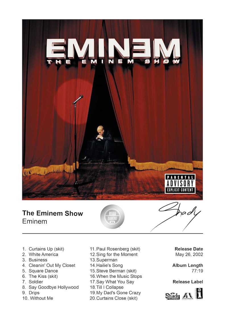 Eminem the Eminem Show Album Cover Poster - Etsy