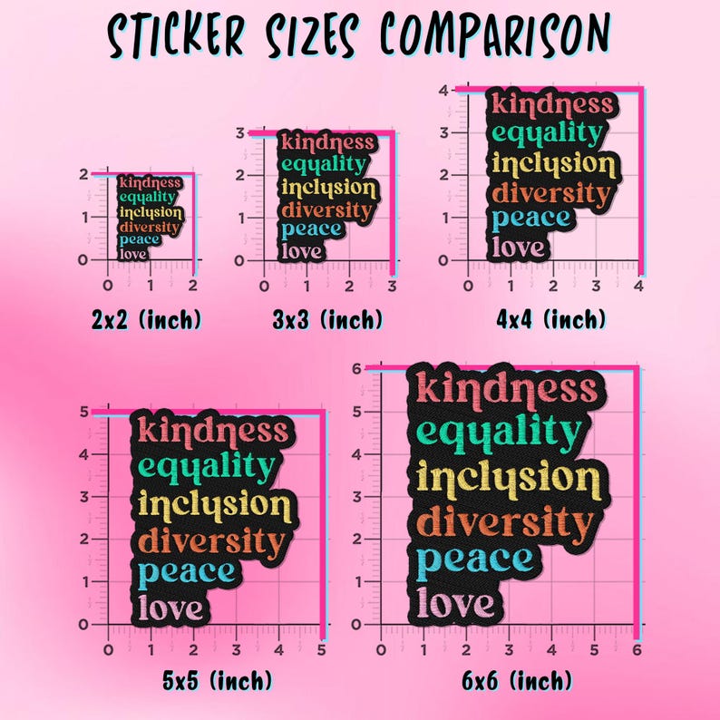 Kindness Equality Inclusion Diversity Peace Love Patch, Human Rights ...