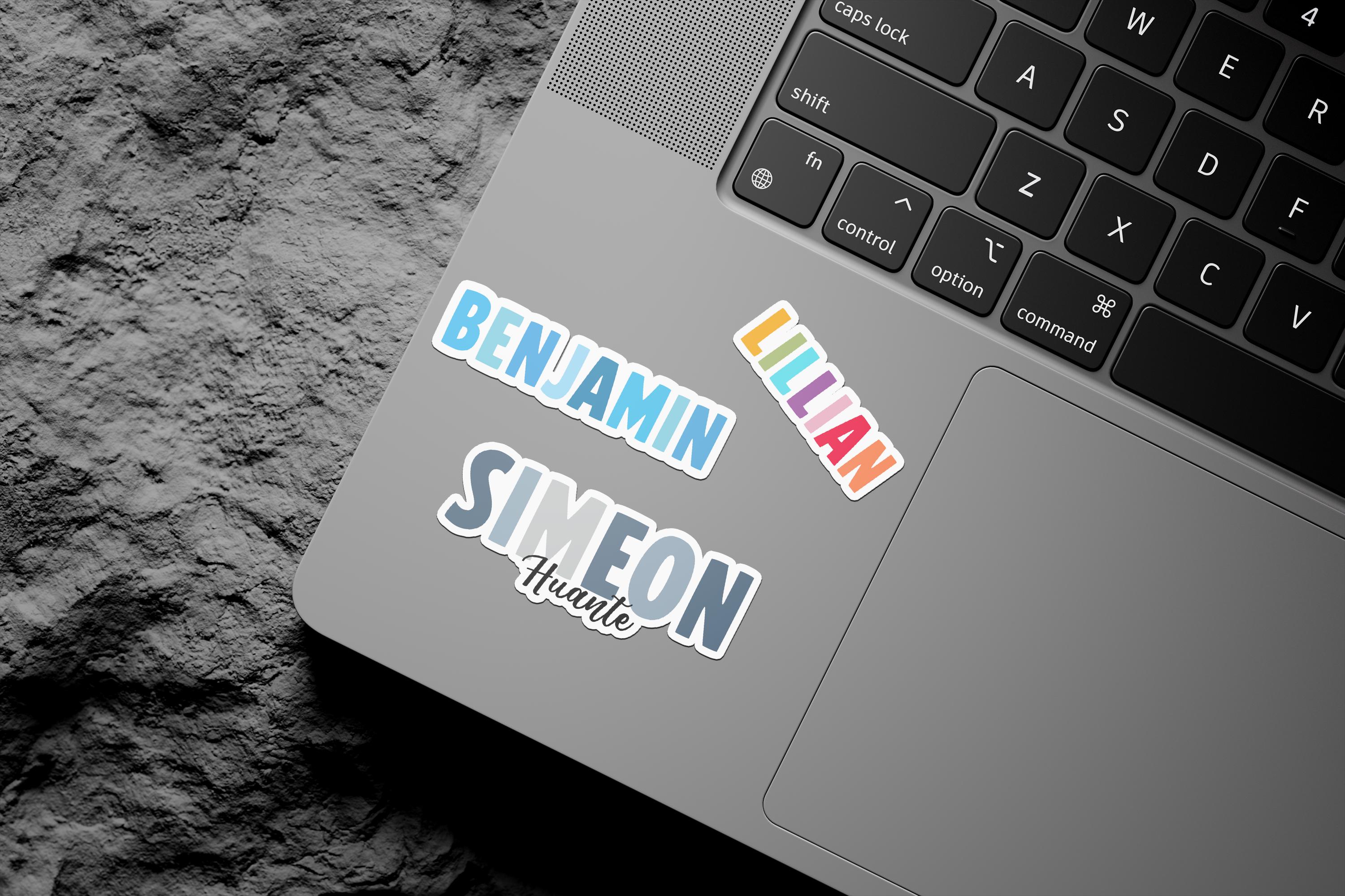 Custom Name Stickers Custom Vinyl Lettering Decal for Cups Laptop Water ...