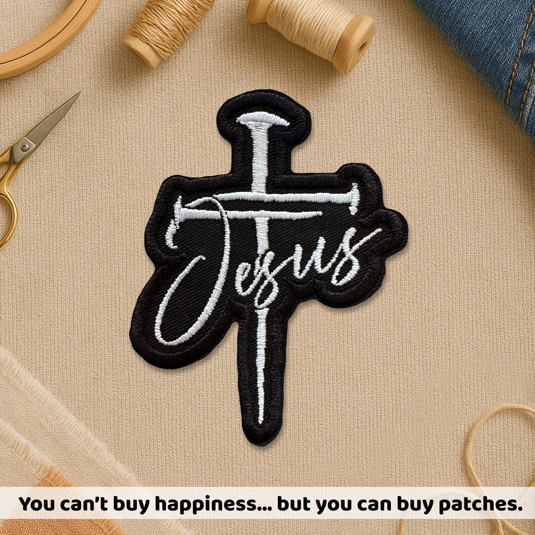 Jesus Cross Patch, Christian Faith Religious God Bible Verse Embroidery ...