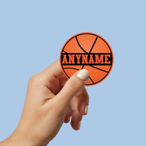 Custom Basketball Name Sticker Personalized Basketball Name Number ...