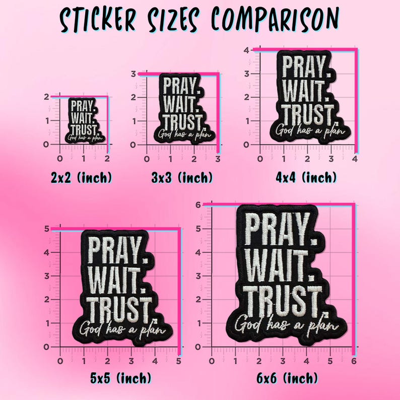 Pray Wait Trust God Has A Plan Patch, Cross Christian Embroidered ...