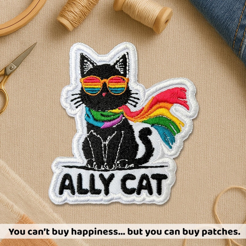 Queer Patch Cat - Etsy