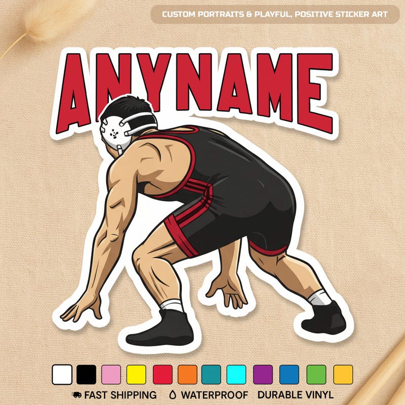 Wrestling Stickers - Etsy