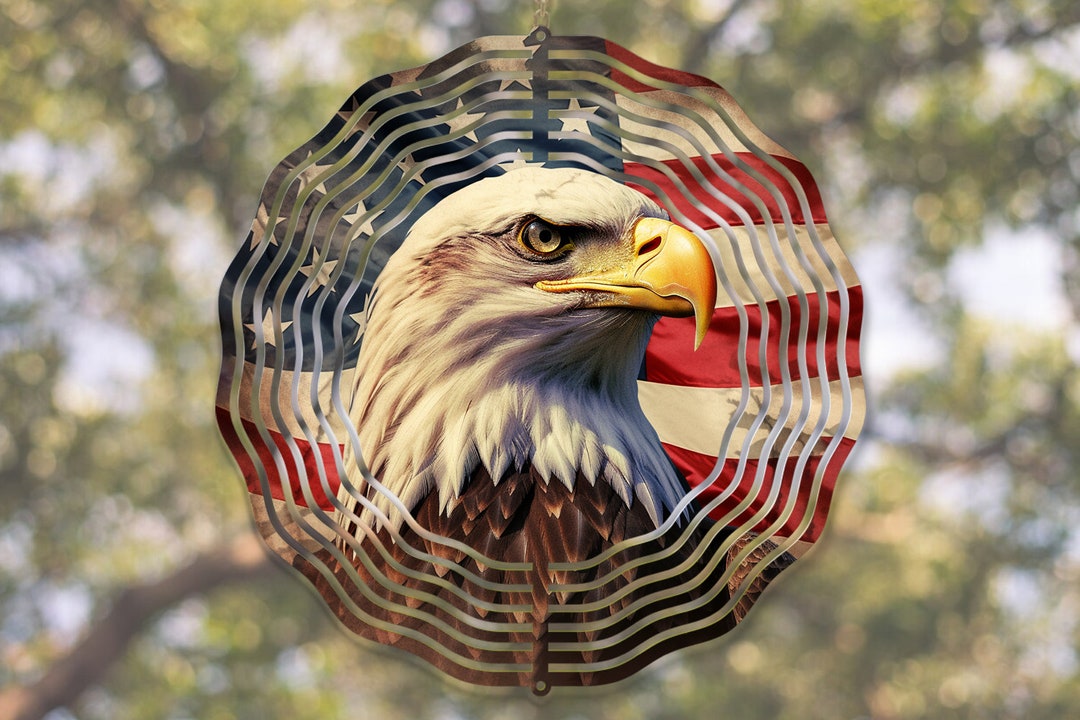 Wind Spinner, Eagle American Flag PNG, American Flag Eagle, Vintage ...