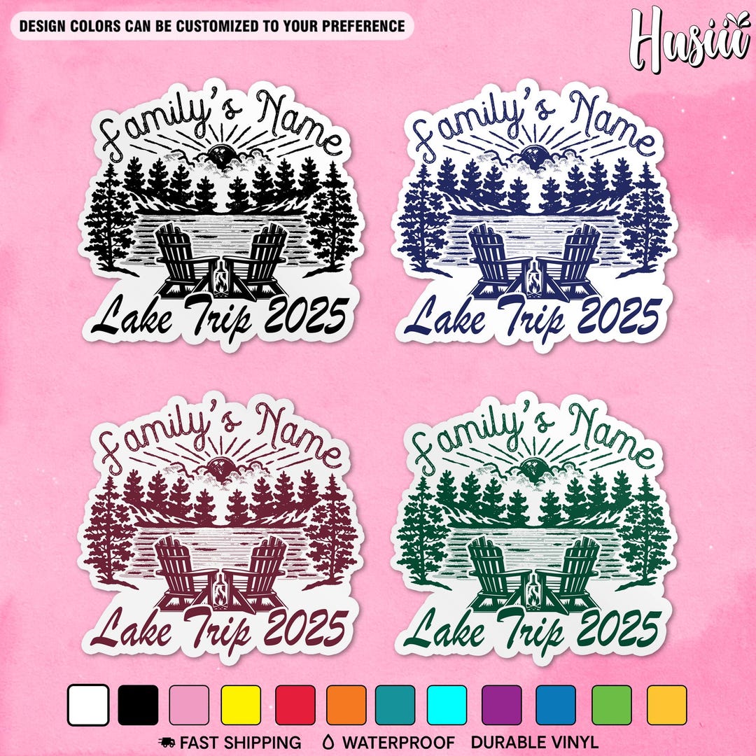 Custom Family Name Sticker, Personalized Girls Trip Decal for Family ...