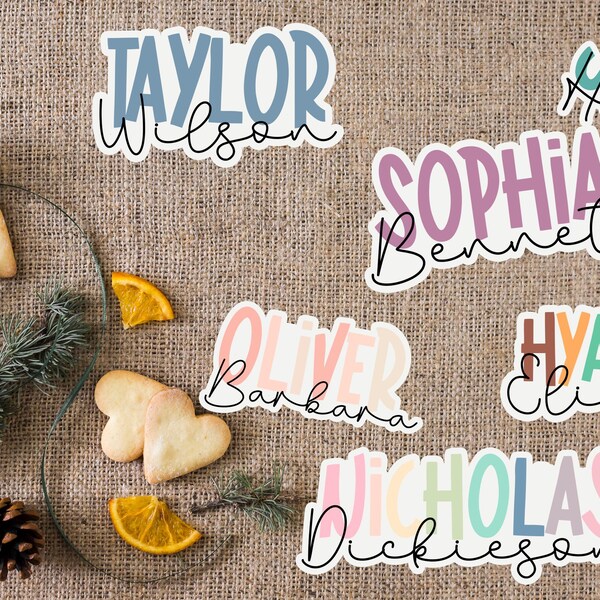 Name Stickers - Etsy
