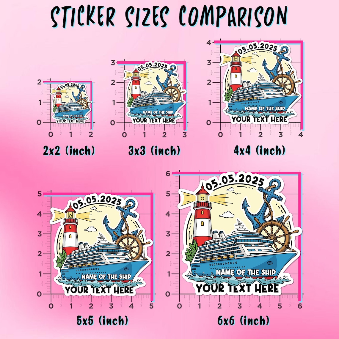 Custom Family Cruise Sticker, Personalized Cruises Summer Trip, Outdoor ...
