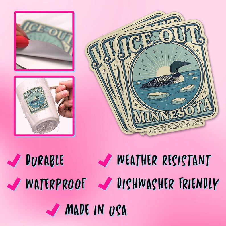 Ice Out Minnesota Love Melts Ice Sticker, Abolish Ice Minneapolis Human ...