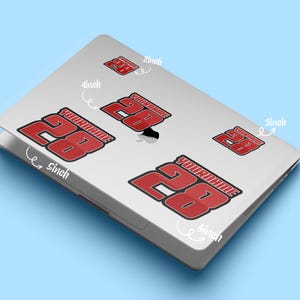 Custom Racing Racing Name Number Stickers Die-cut Waterproof Vinyl ...