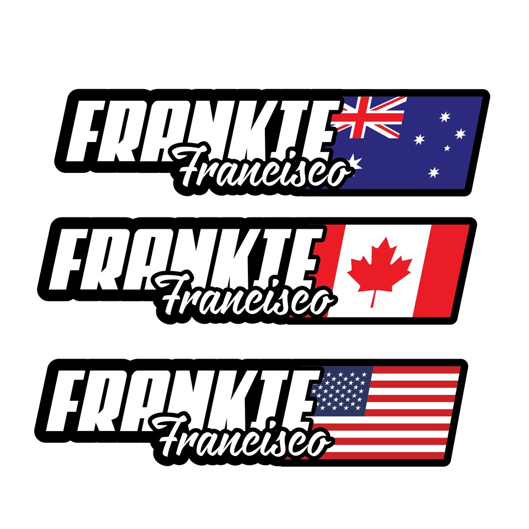 Custom Country Flag Name Number Sticker Personalized Name With Flag for ...