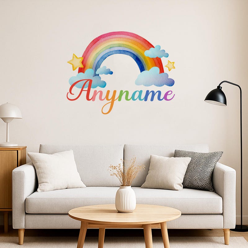 Rainbow Wall Decal - Etsy