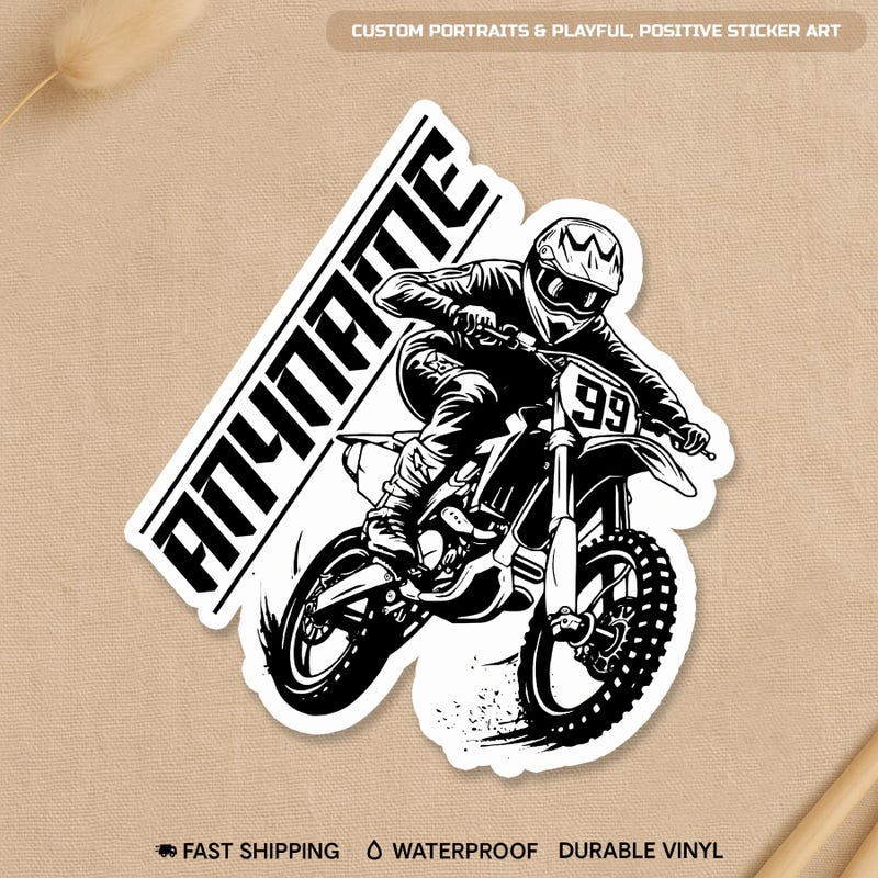 Funny Dirt Bike Sticker - Etsy
