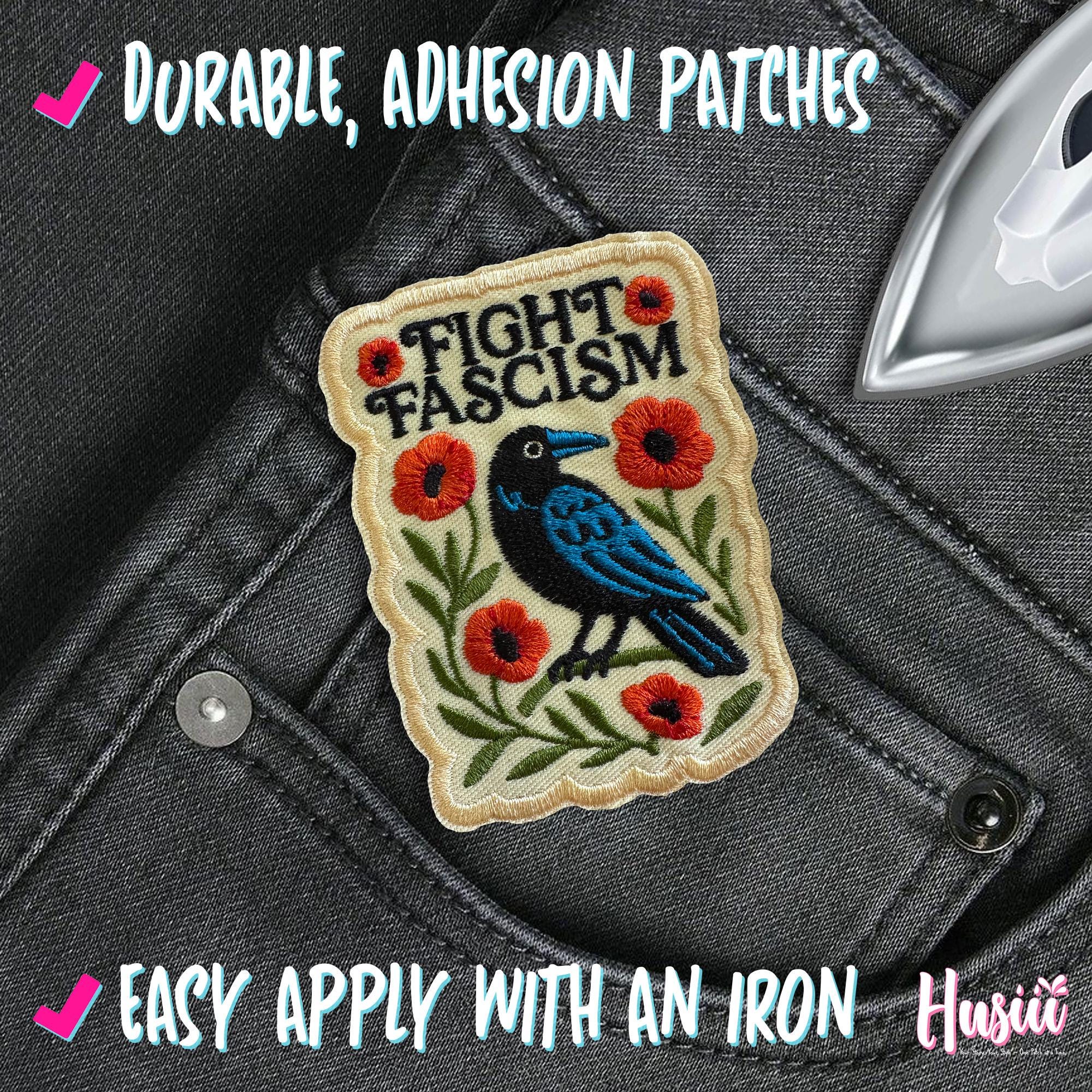Fight Fascism Floral Protest Pro Democracy Social Justice Patches for ...