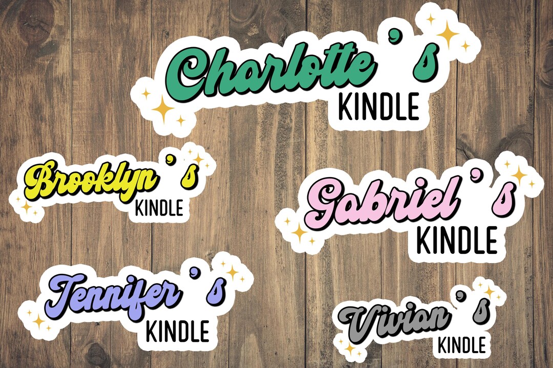 Custom Name Kindle Sticker, Personalized Bookish Stickers Gifts for ...