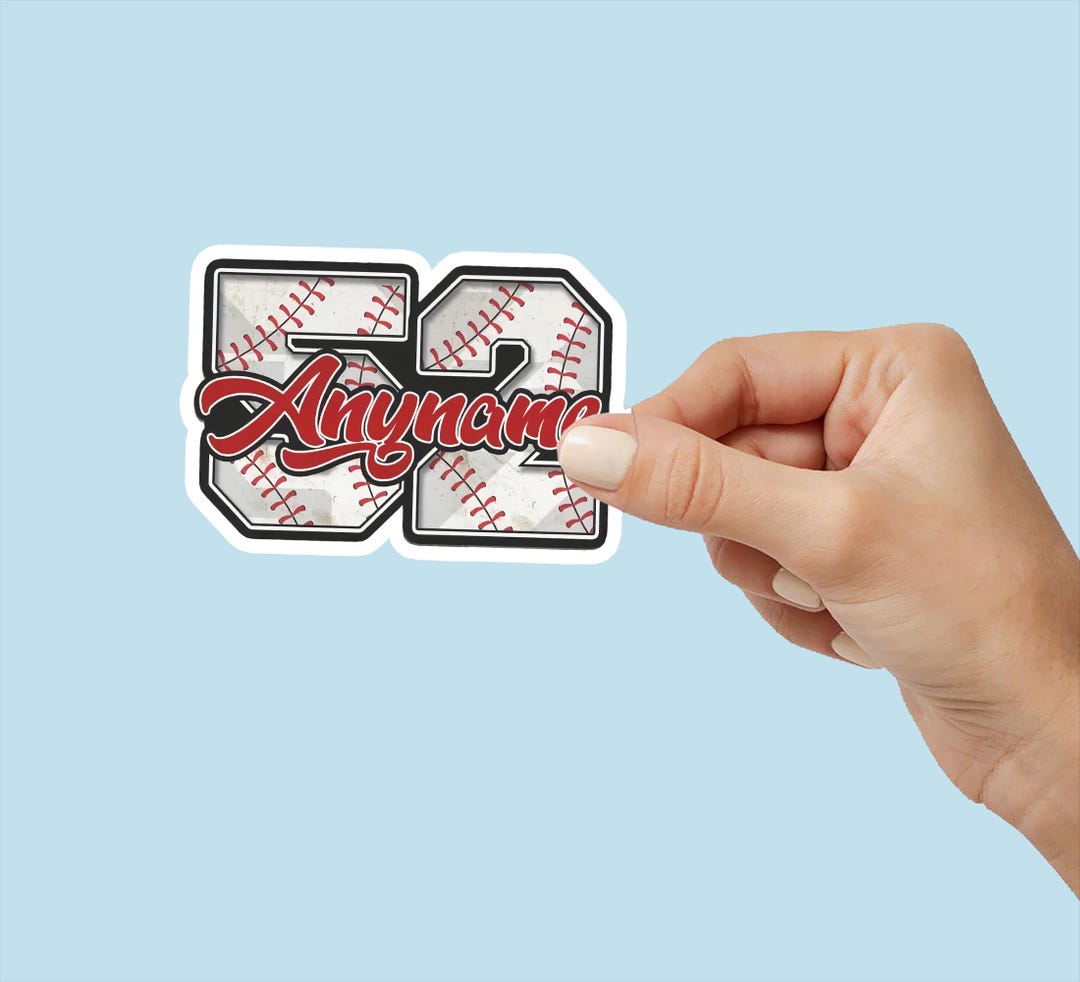 Custom Name Number Baseball Sport Lover Numbers Player Team Waterproof ...