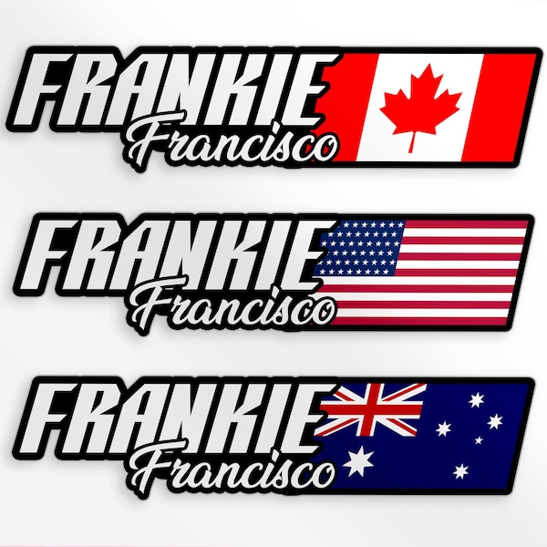 Country Name Tag - Etsy