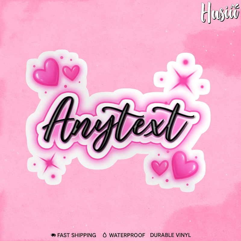Custom Heart Stickers - Etsy