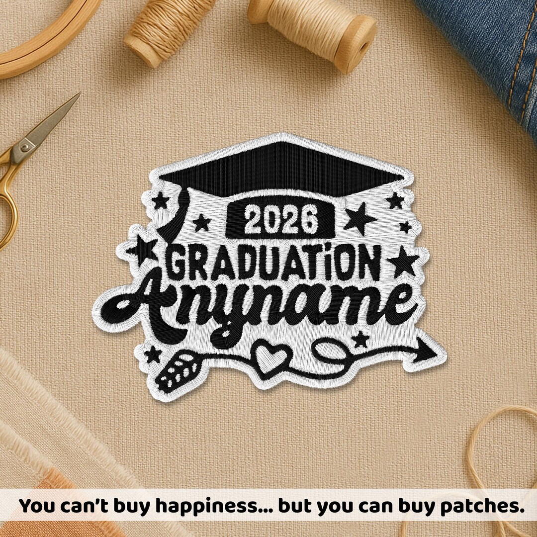 Custom Name Patch, Personalized High School College Graduation Cap ...