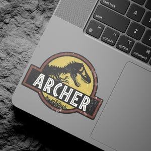 Custom Dinosaur Name Decal, T-rex Name Vinyl Sticker, Personalized ...