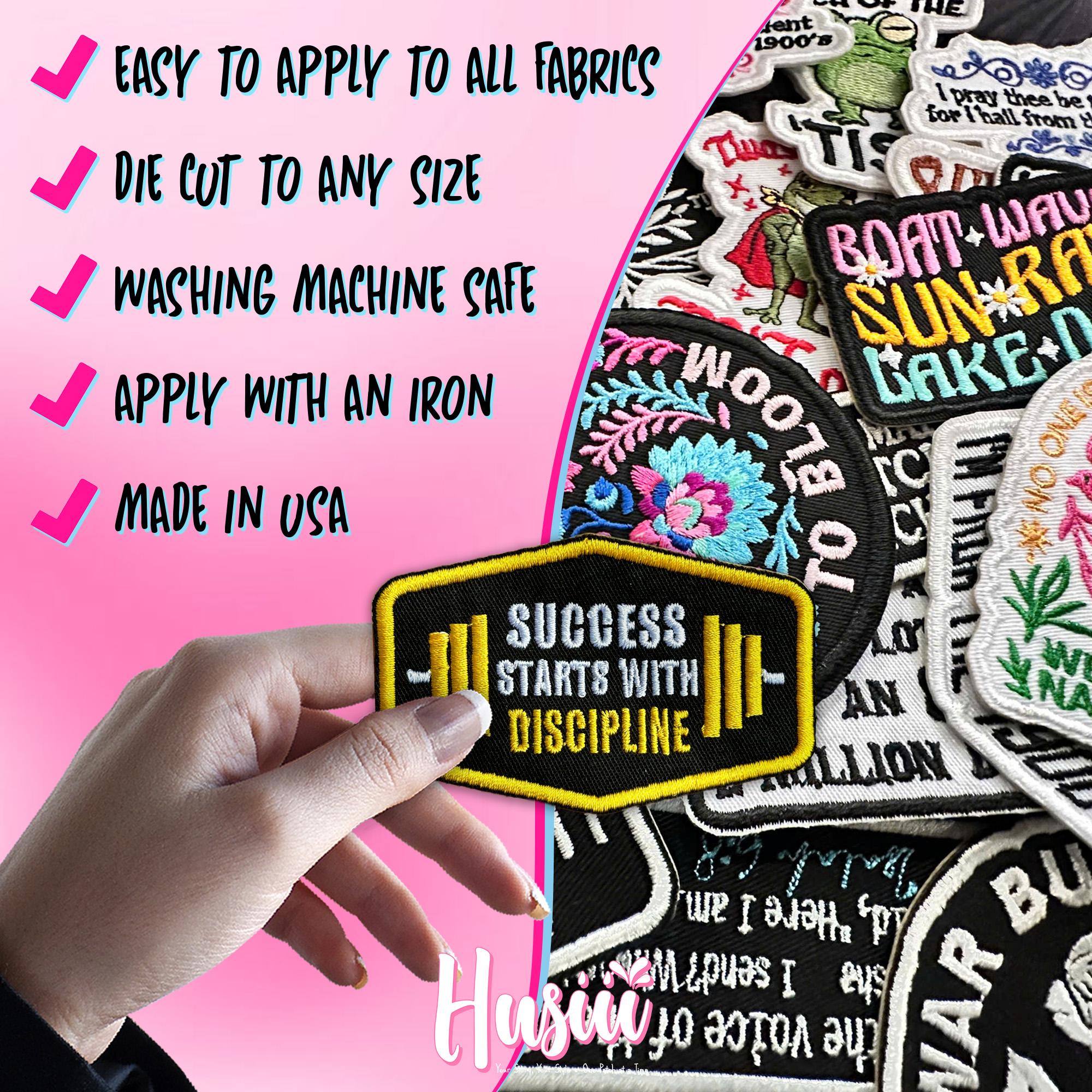 Success Starts With Discipline Patch, Motivational Gym Barbell, Fitness ...