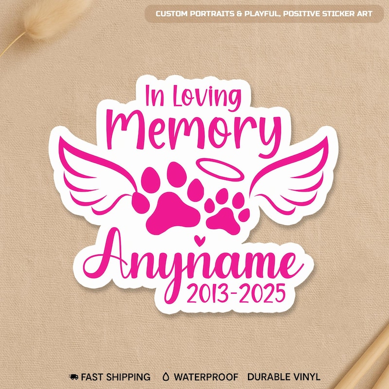 Sticker in Memory Pet - Etsy