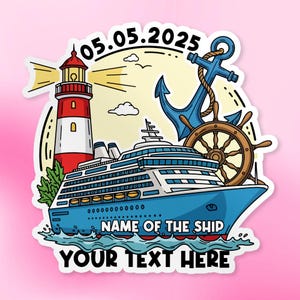 Custom Family Cruise Sticker, Personalized Cruises Summer Trip, Outdoor ...