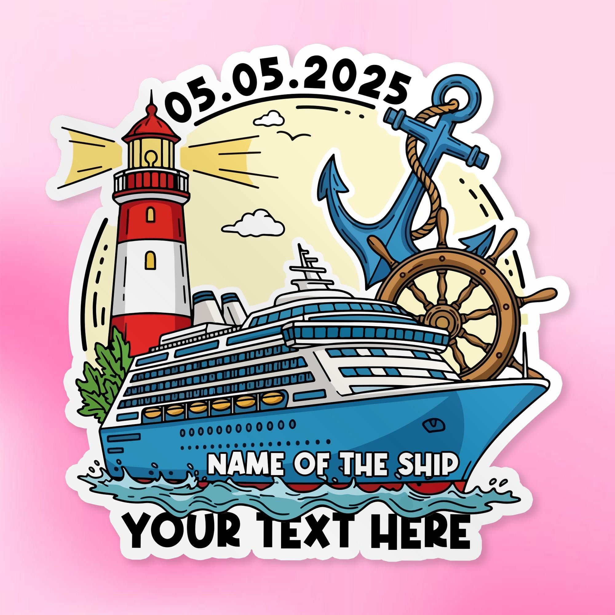 Custom Family Cruise Sticker, Personalized Cruises Summer Trip, Outdoor ...