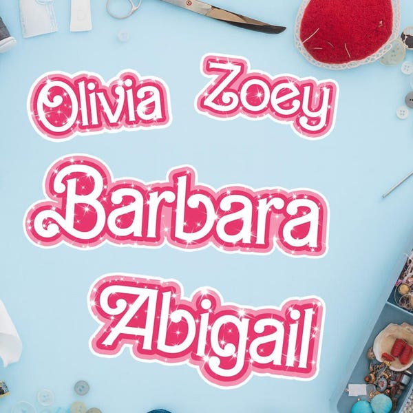 Name Decals Barbie Font - Etsy