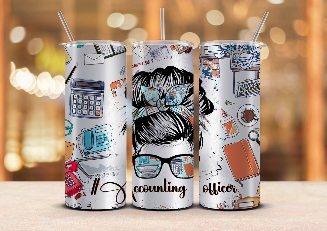 Accounting Officer Life Tumbler Wrap PNG, Afro Tumbler Design 20 Oz ...