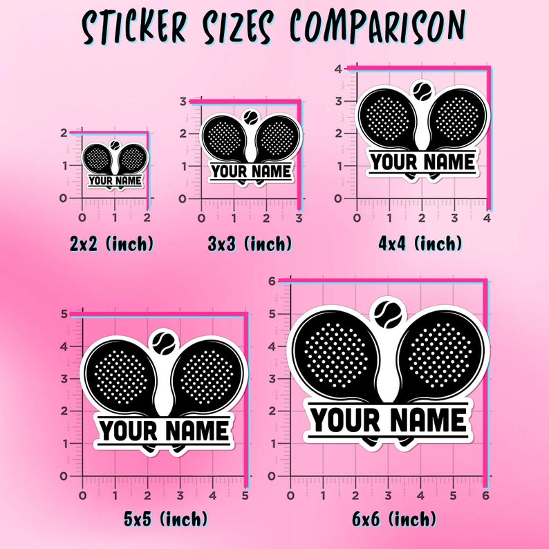 Custom Padel Name Sticker, Personalized Padel Racket Paddle Tennis Name ...