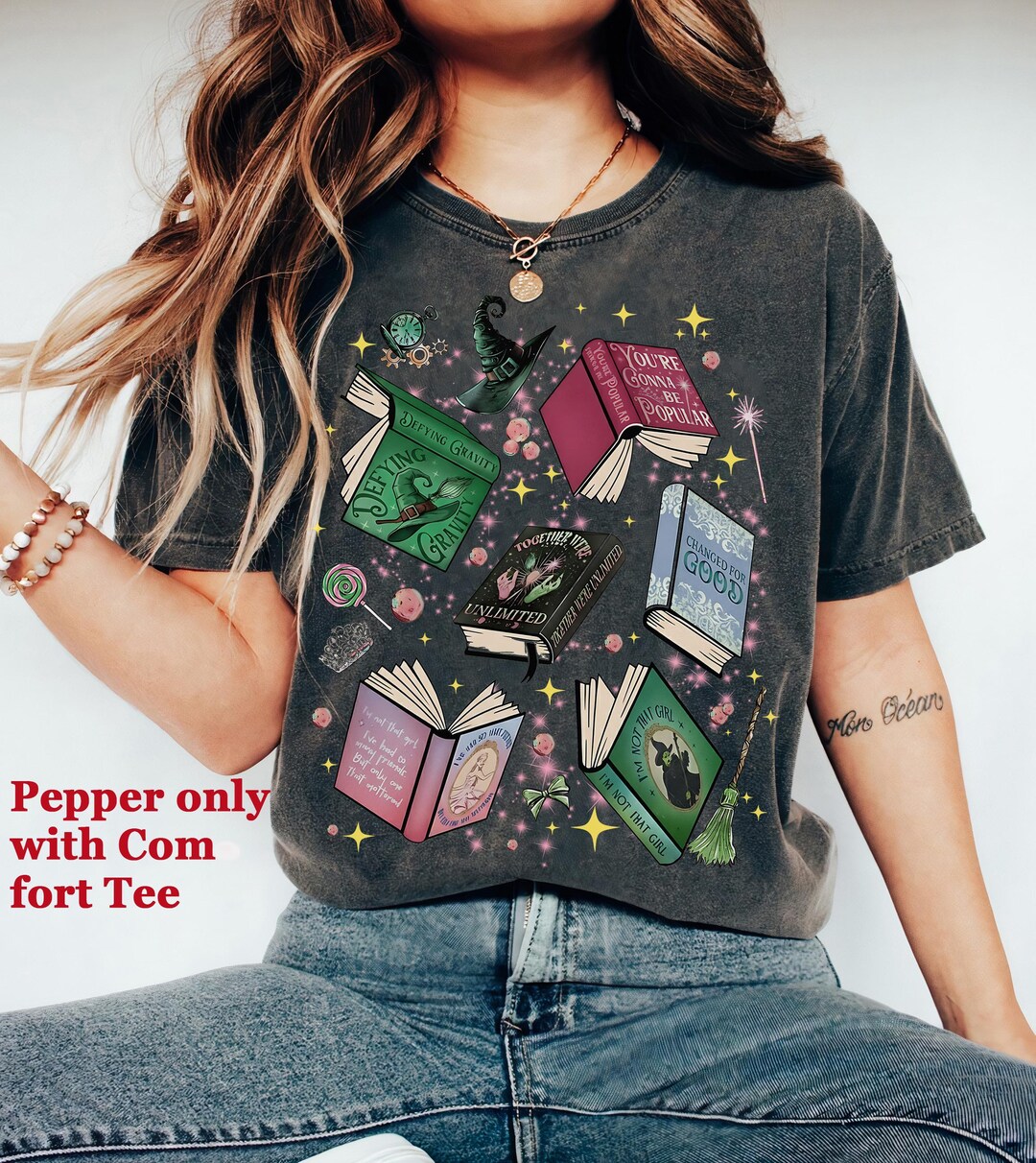 Wicked Movie Book Change for Good Shirt, Wizard Defying Gravity Tee ...