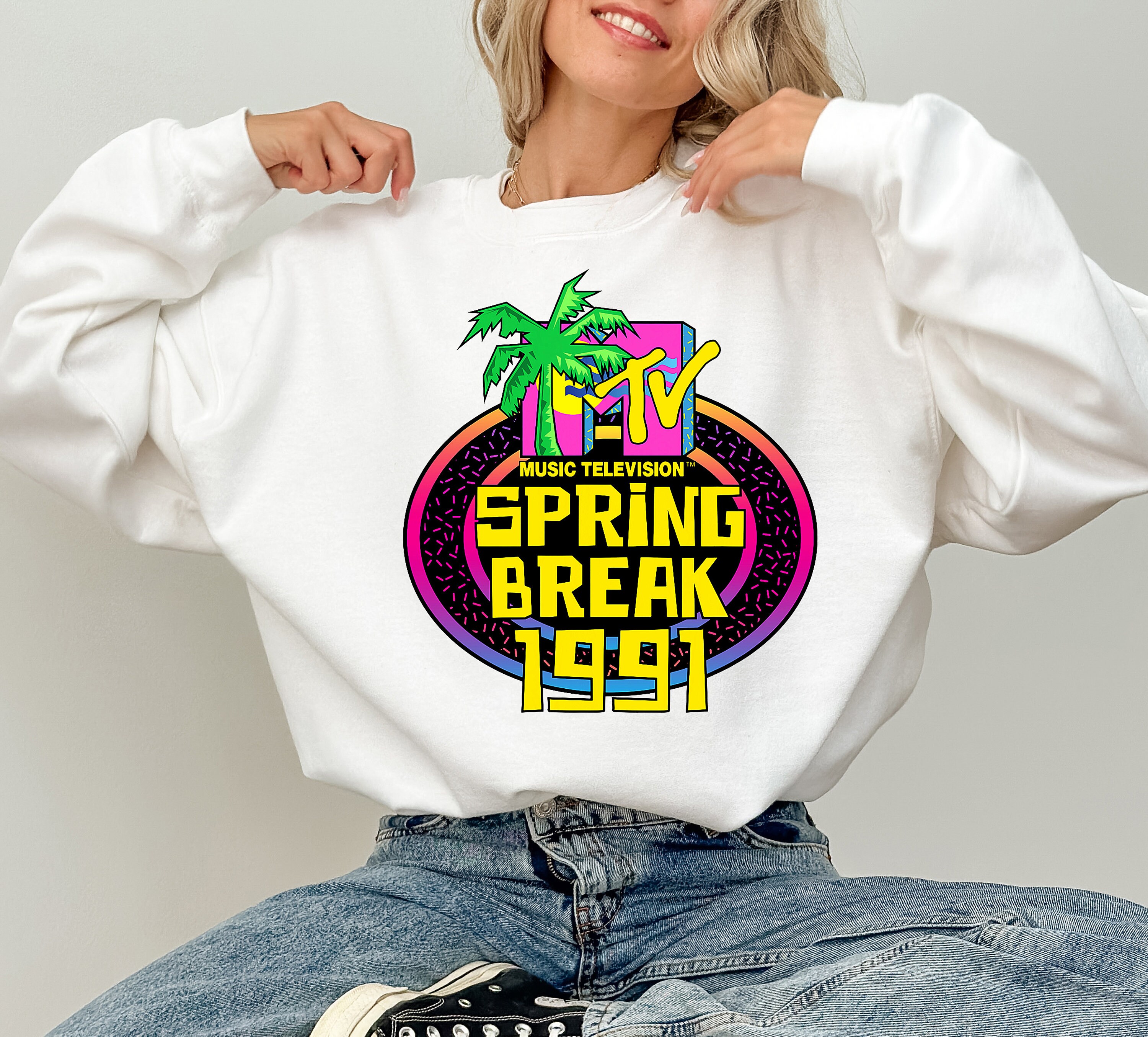 MTV Spring Break 1991 Classic Logo T-shirt, MTV Logo Shirt, MTV Music ...