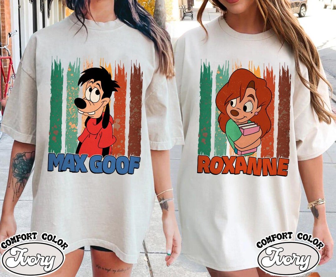 Disney A Goofy Movie Max Goof and Roxanne Portrait Retro T-Shirt ...