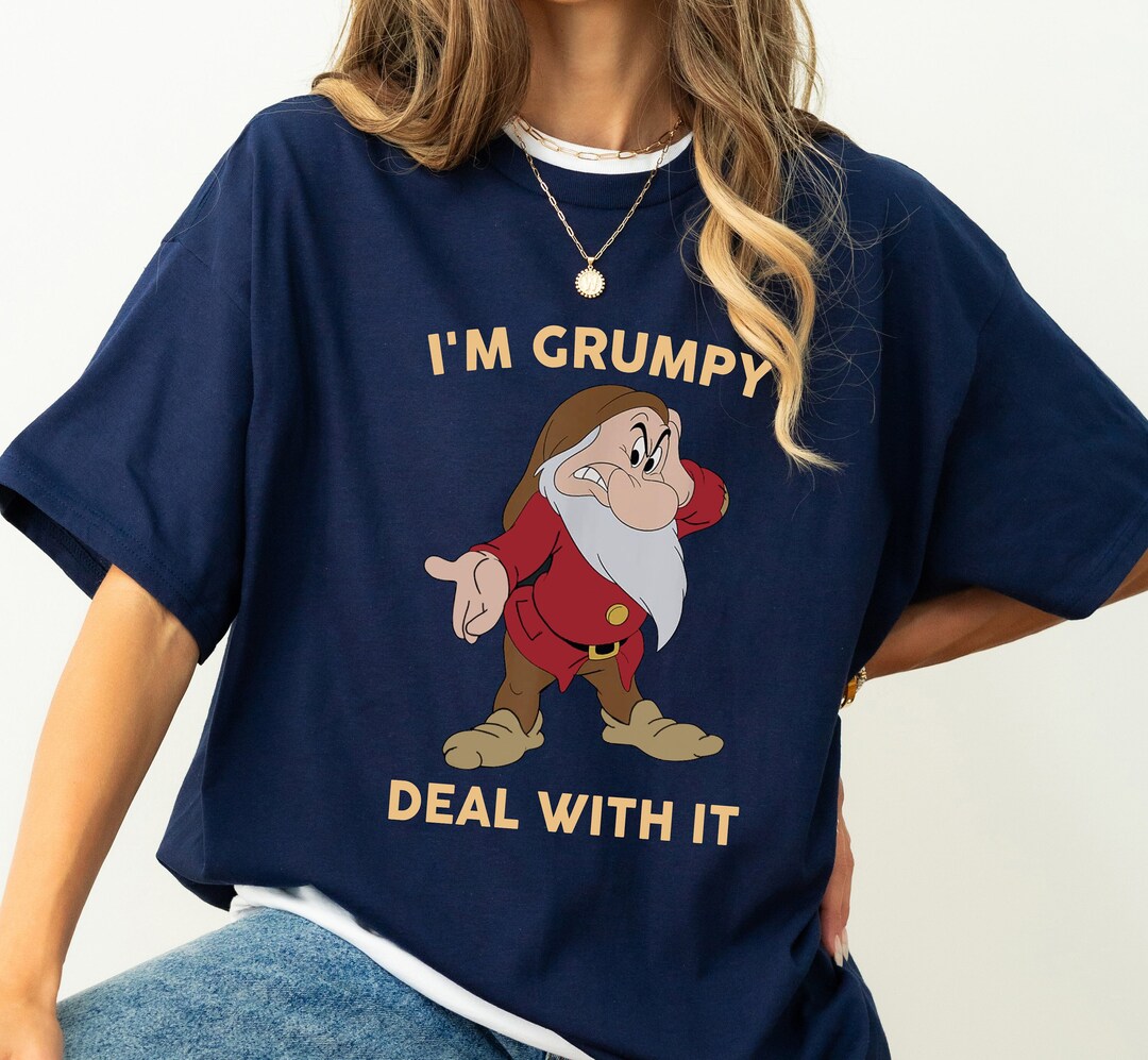 Disney Seven Dwarfs I'm Grumpy Deal With It Shirt, Disney Snow White ...