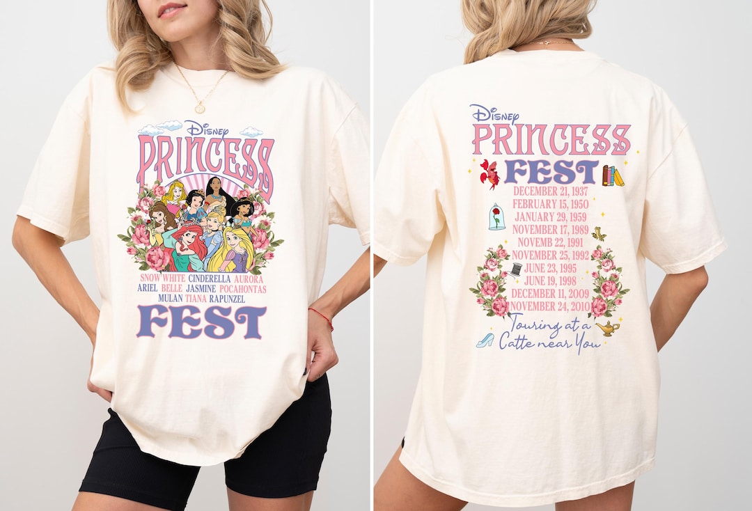 Disney Princess Fest 2024 Group 2-sided Shirt, Disney Princess Snow ...